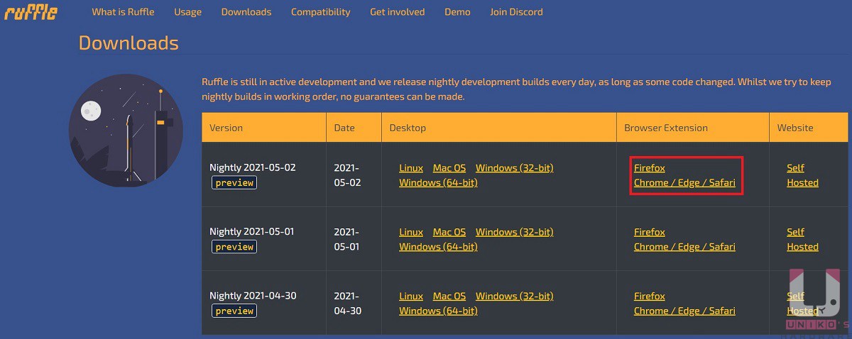 Adobe Flash Player 終止支援，如何以 Ruffle 正常撥放 SWF 網頁 | UNIKO's Hardware
