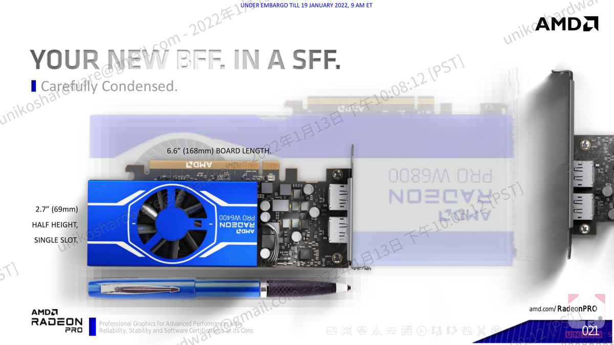 全新 AMD Radeon PRO W6400 工作站繪圖卡登場，輕度使用最佳選擇 | UNIKO's Hardware