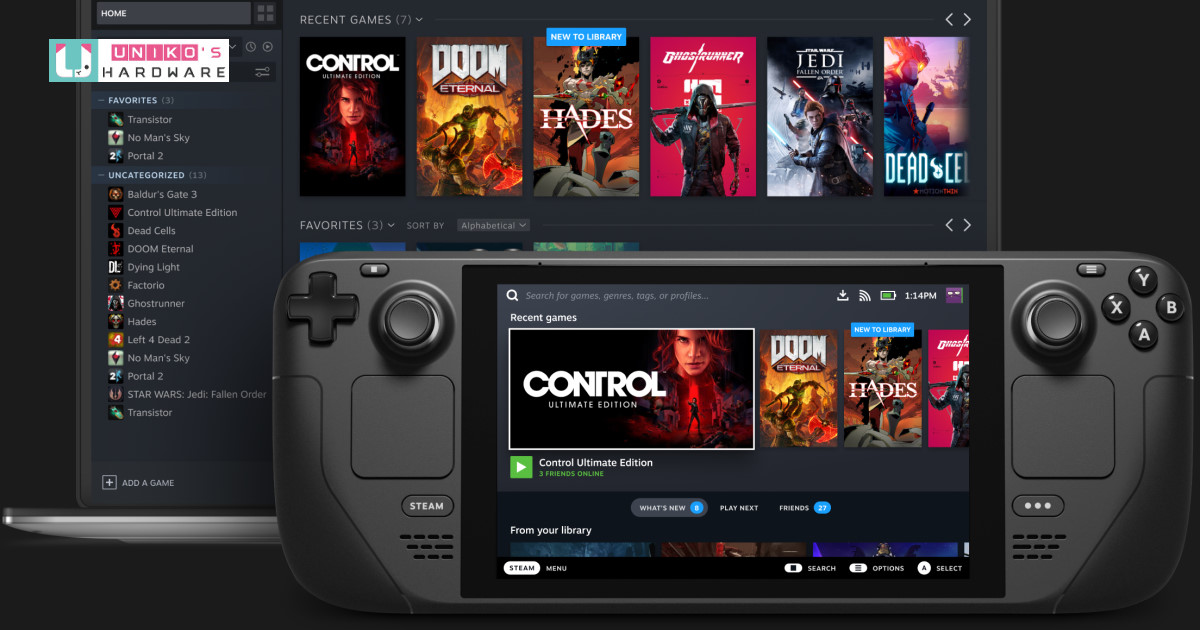 Steam Deck 遊戲機性能跑分曝光，略勝 AMD R7 3700U | UNIKO's Hardware